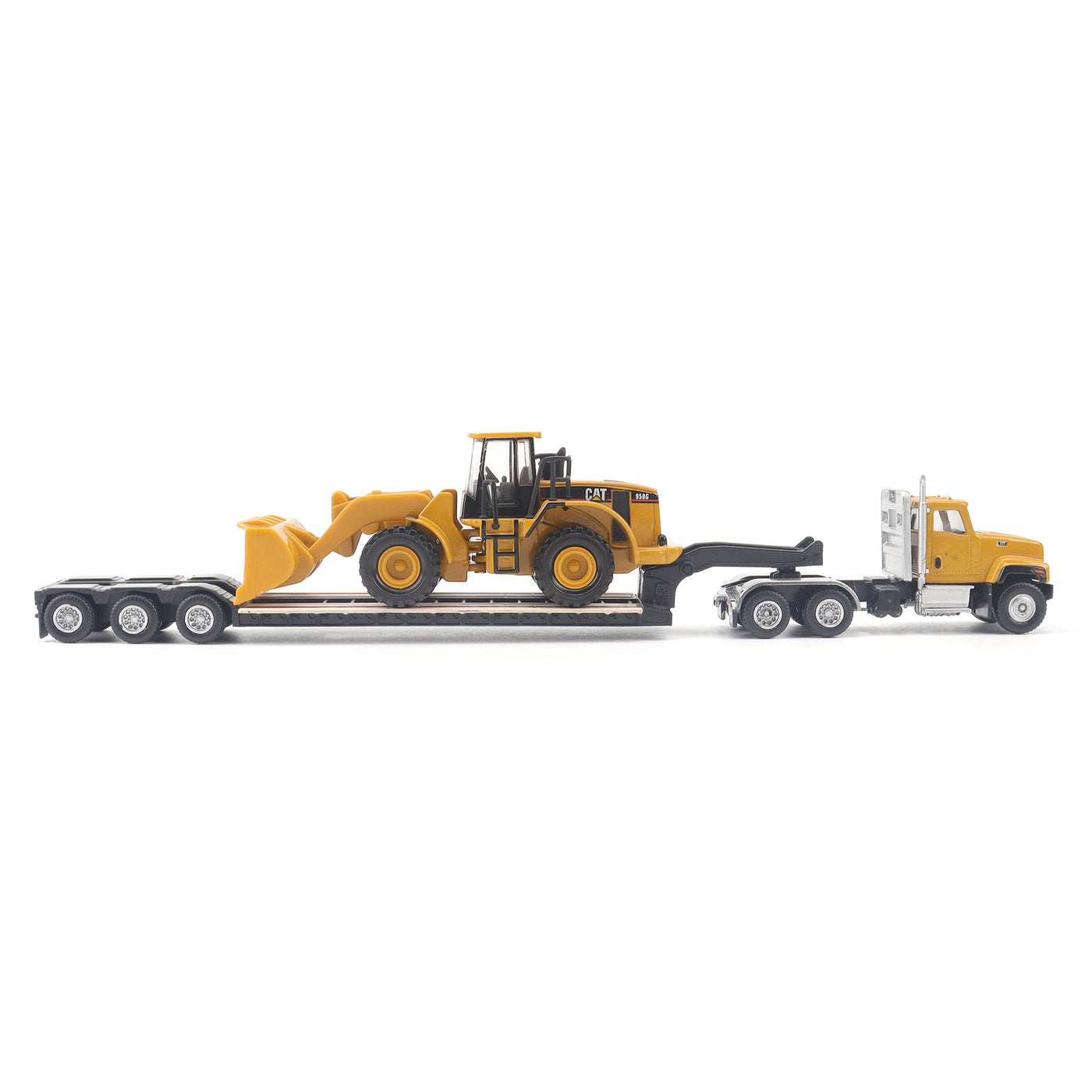 1:87 Cat CT681 Day Cab Tractor with Lowboy Trailer and Cat 950G Wheel ...