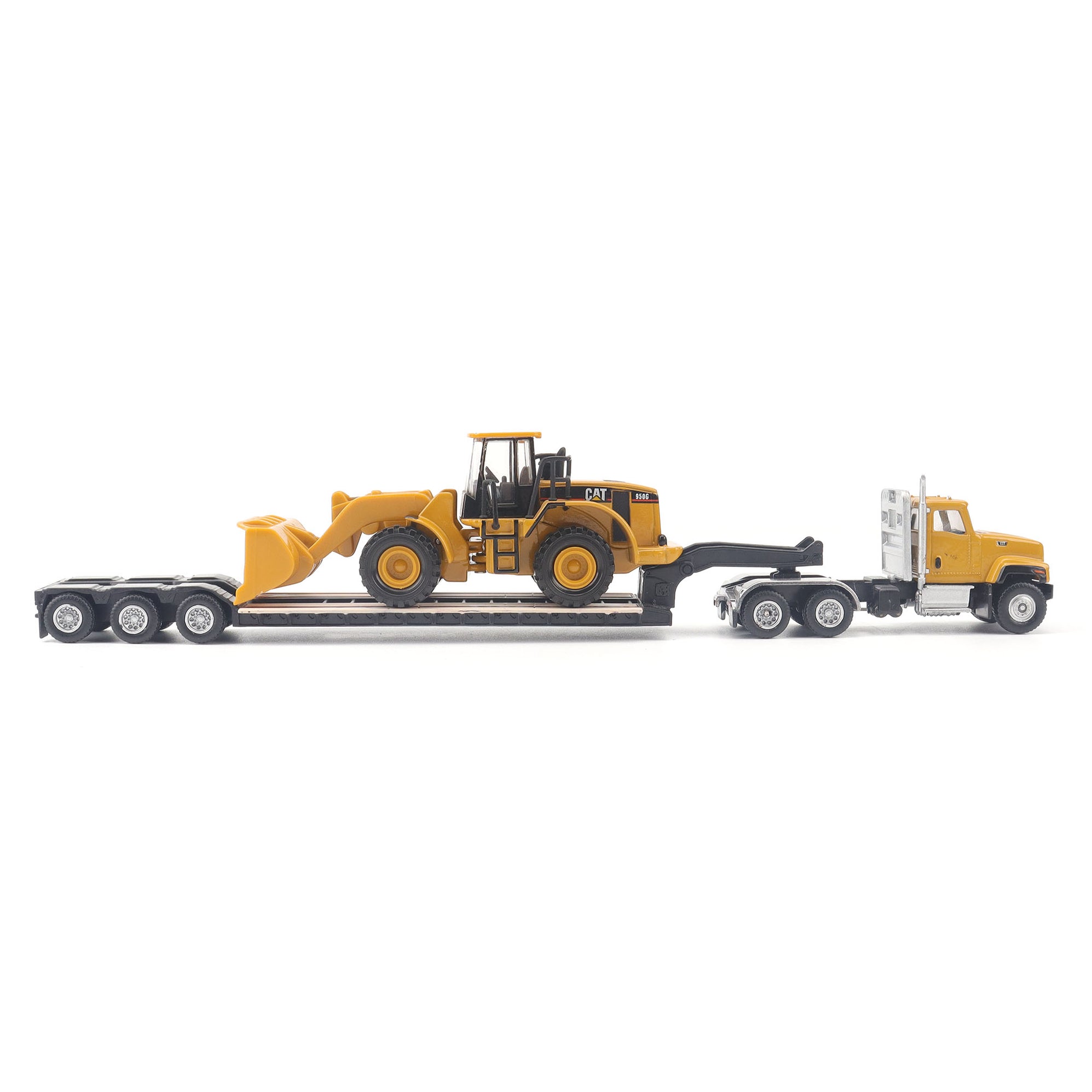 1:87 Cat CT681 Day Cab Tractor with Lowboy Trailer and Cat 950G Wheel ...