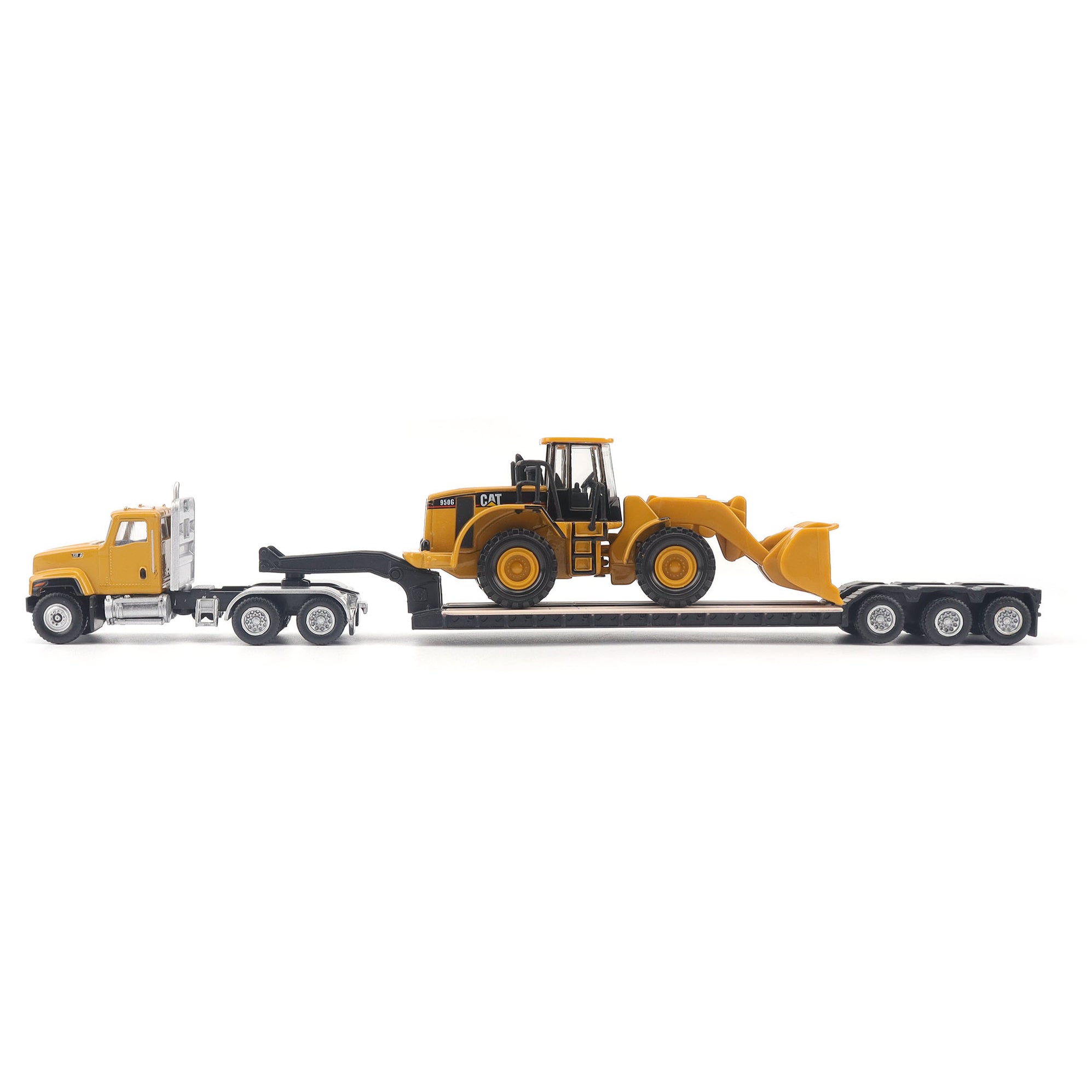 1:87 Cat CT681 Day Cab Tractor with Lowboy Trailer and Cat 950G Wheel ...
