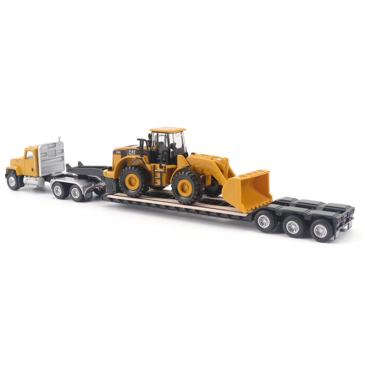 1:87 Cat CT681 Day Cab Tractor with Lowboy Trailer and Cat 950G Wheel ...