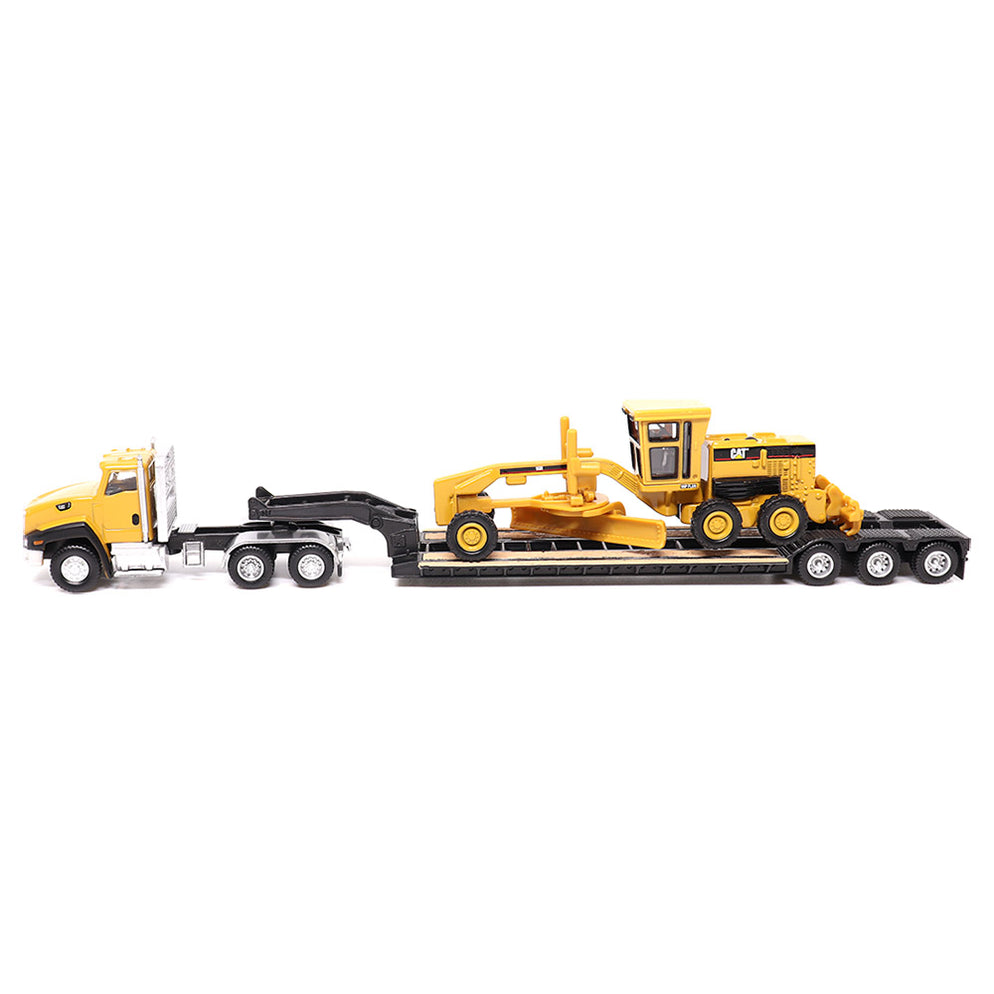 1:87 Cat CT660 Day Cab Tractor with Lowboy Trailer and Cat 163H Motor ...