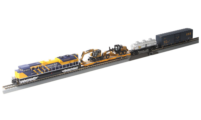 Caterpillar Progress Rail HO Scale Train Set — Motor City Classics