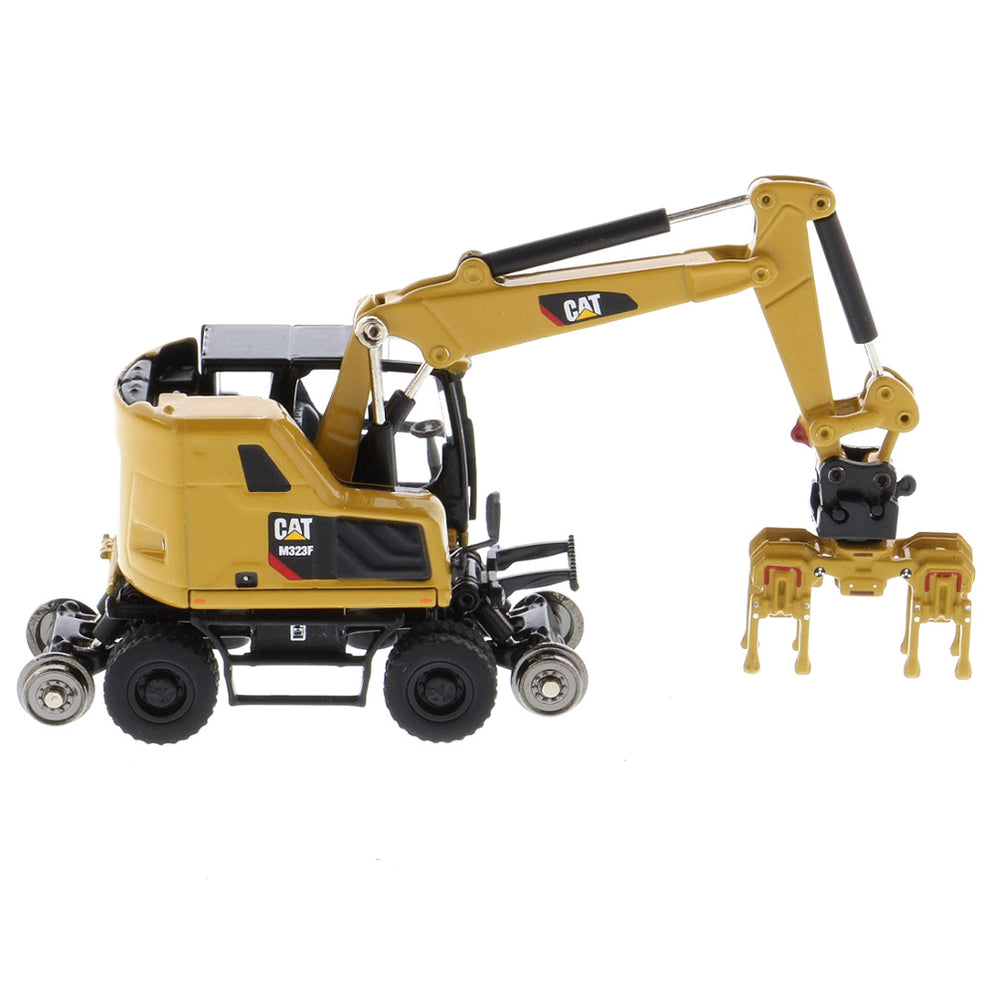 1:87 Cat M323F Railroad Wheeled Excavator - Cat Yellow Version — Motor ...
