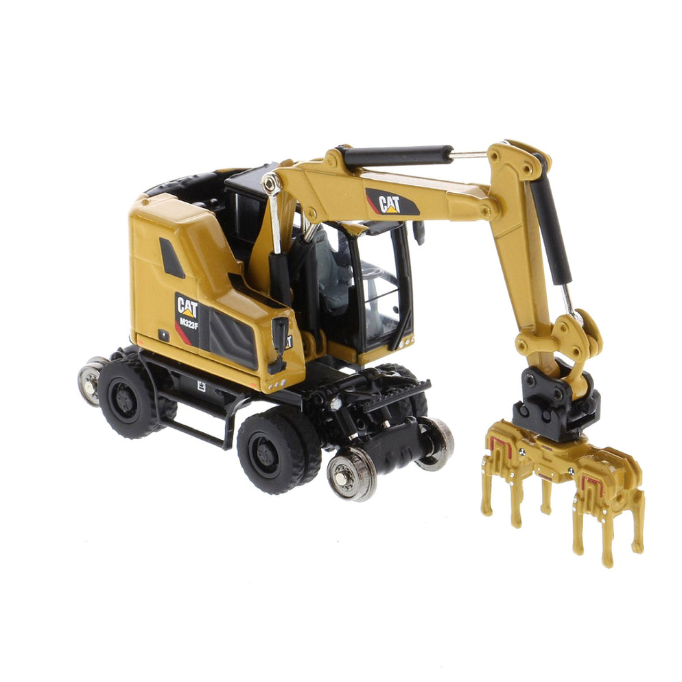 1:87 Cat M323F Railroad Wheeled Excavator - Cat Yellow Version — Motor ...